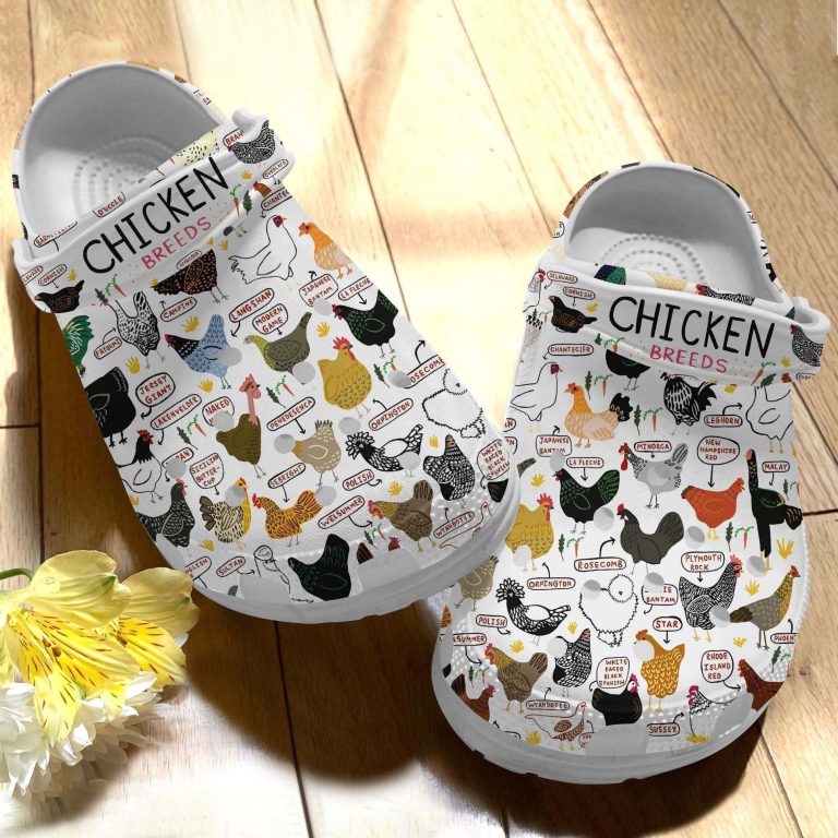 Footwearmerch Chicken Breeds Croc Gift - Cartoon Chicken Shoes ...