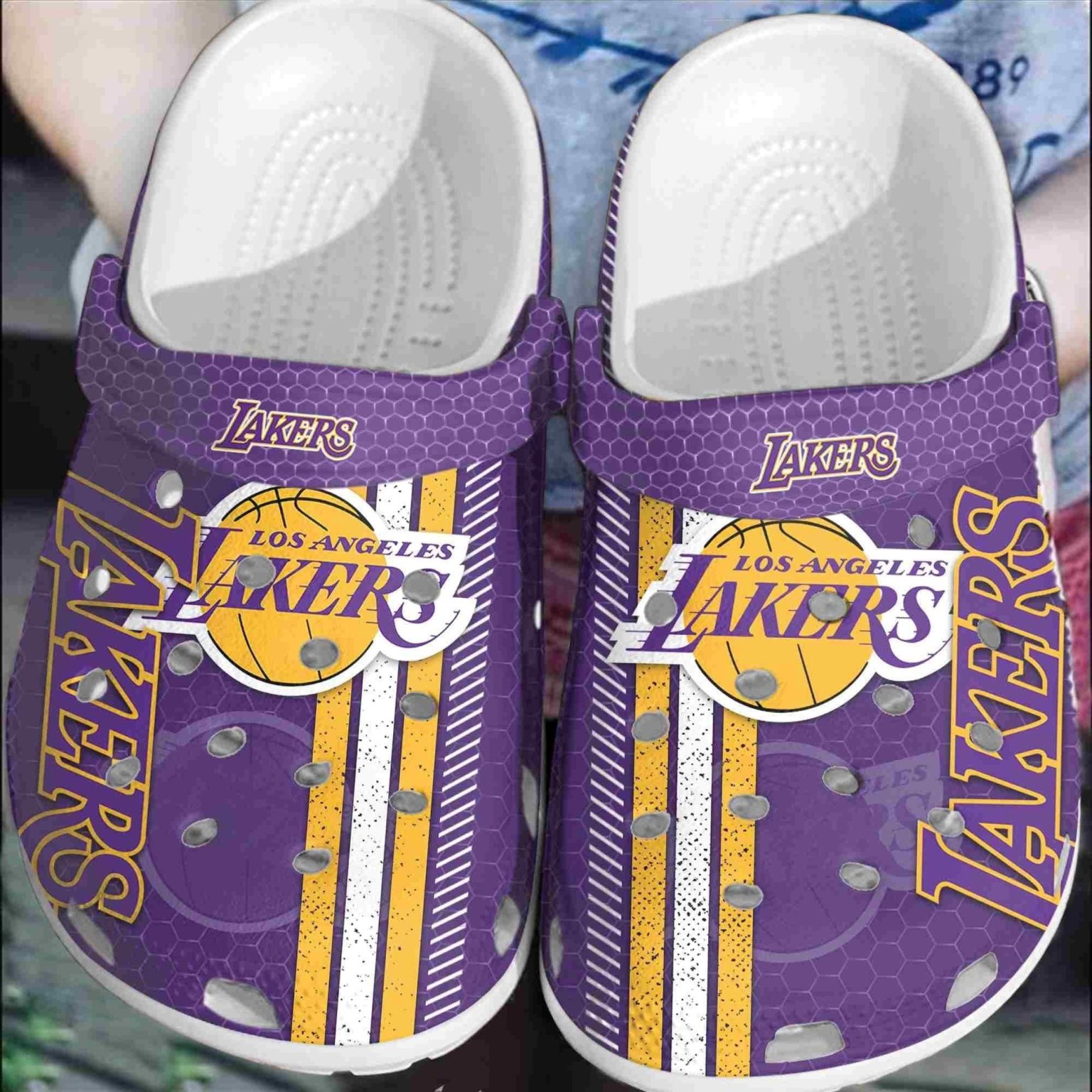 Footwearmerch Los Angeles Lakers Basketball Club Clogs Shoes Crocs ...