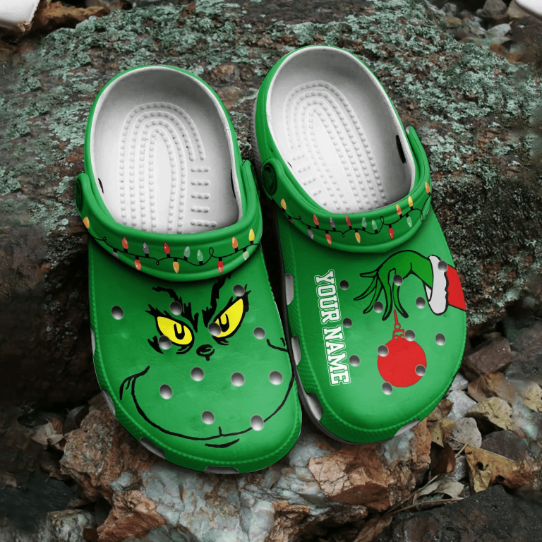 Footwearmerch Grinch Christmas Crocs Crocband Shoes Clogs Comfortable ...