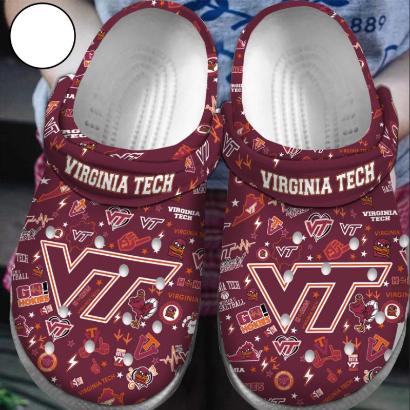 Footwearmerch Premium Virginia Tech NCAA Sport Crocs Crocband Clogs ...