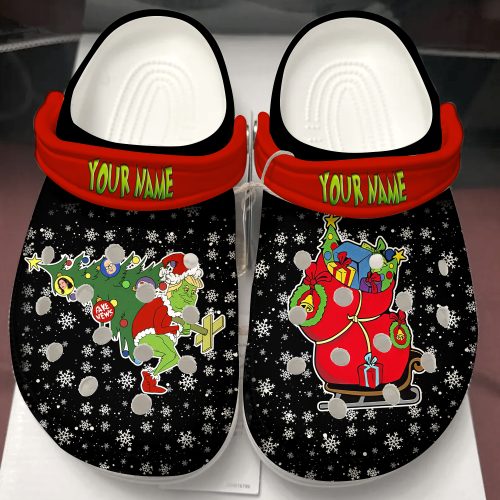 Footwearmerch Trump And The Grinch Movie Christmas Crocs Crocband Clogs ...
